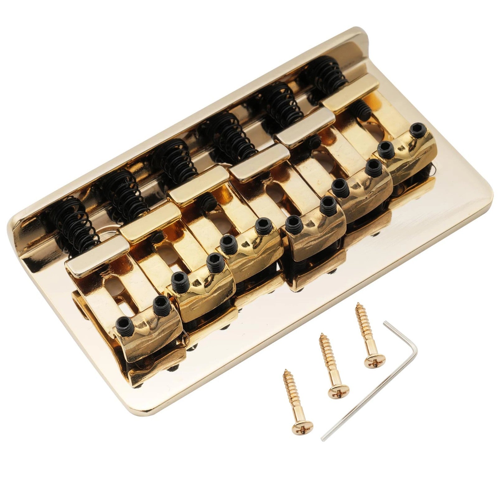 Vintage Gold Saddles Guitar Fixed Hardtail Bridge Fit Stratocaster Str ...