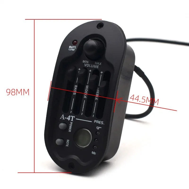 Oval 4 Band Acoustic Guitar Pramp EQ Equalizer with Tuner – Myles Music ...