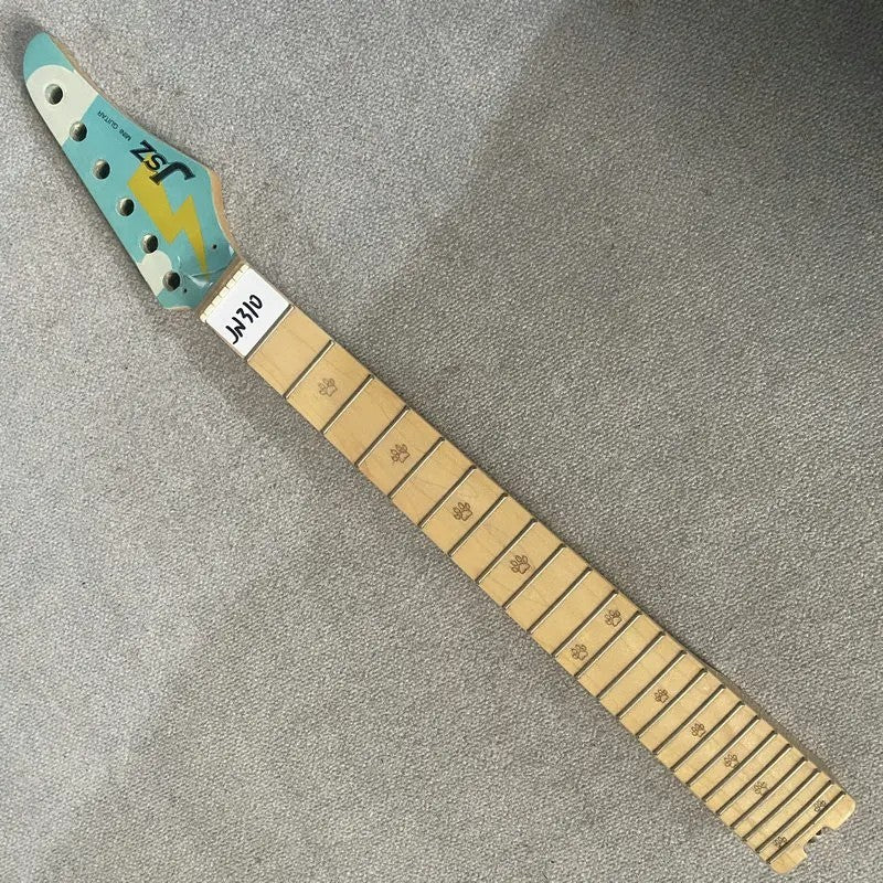 JSZ Mini Electric Guitar Maple Neck, 24 Frets Fingerboard Fretboard S ...