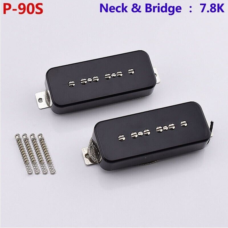 Black Guitar Epiphone P90S SoapBar Pickups Set Fit Epiphone Les Paul S ...