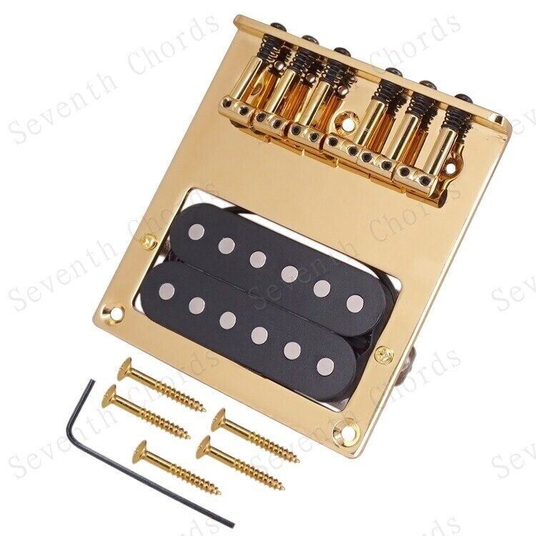 Gold Guitar Humbucker Pickup with Vintage Bridge Fit Fender Telecaster ...
