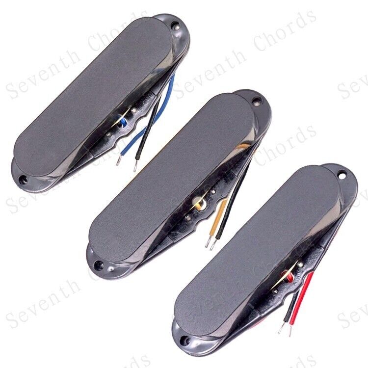 Closed Noiseless Black Guitar Single Coil Pickups Fit Stratocaster ST ...