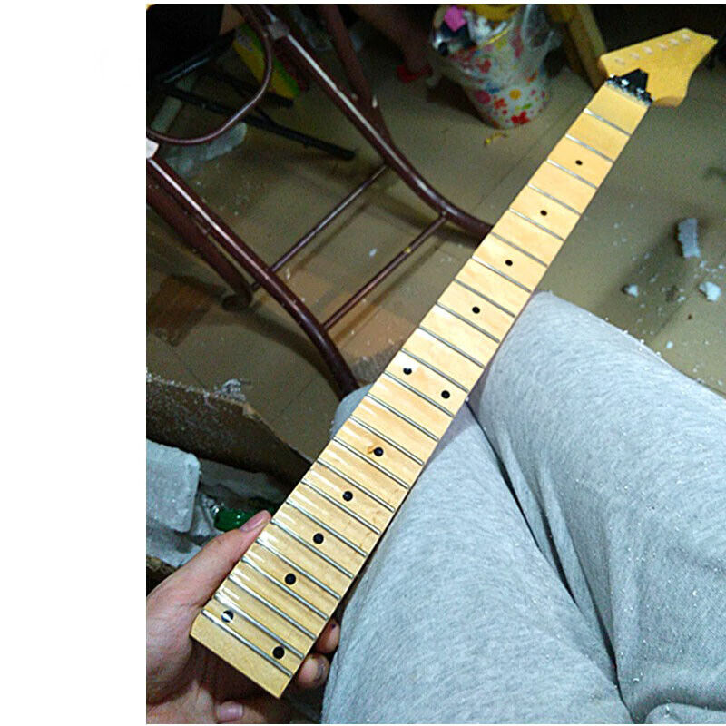 Glossy Finish 24 Frets Guitar Maple Neck with Scalloped Fingerboard ...