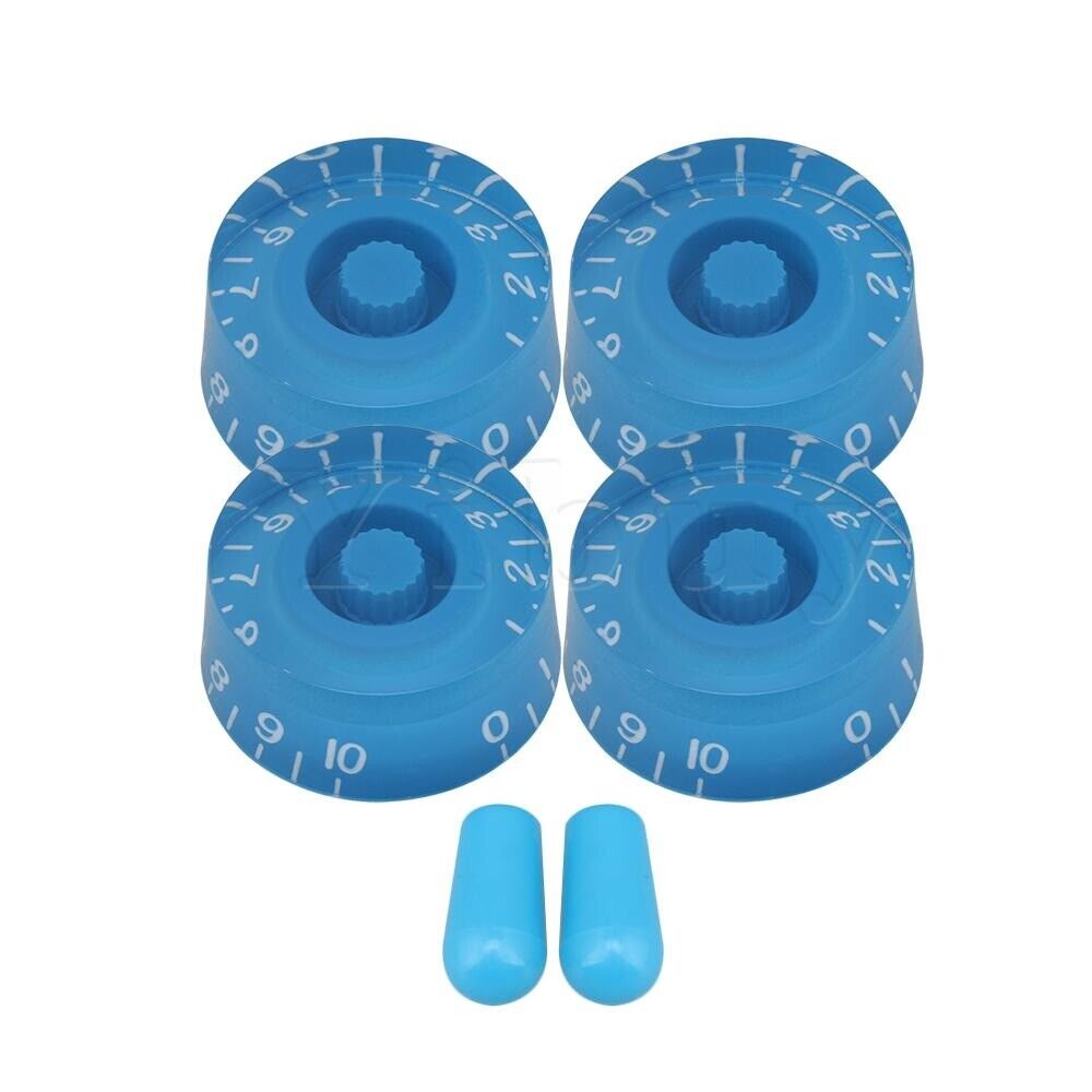 Blue Guitar Tone/Volume Speed Knobs with Switch Tip Fit Epiphone Les P ...