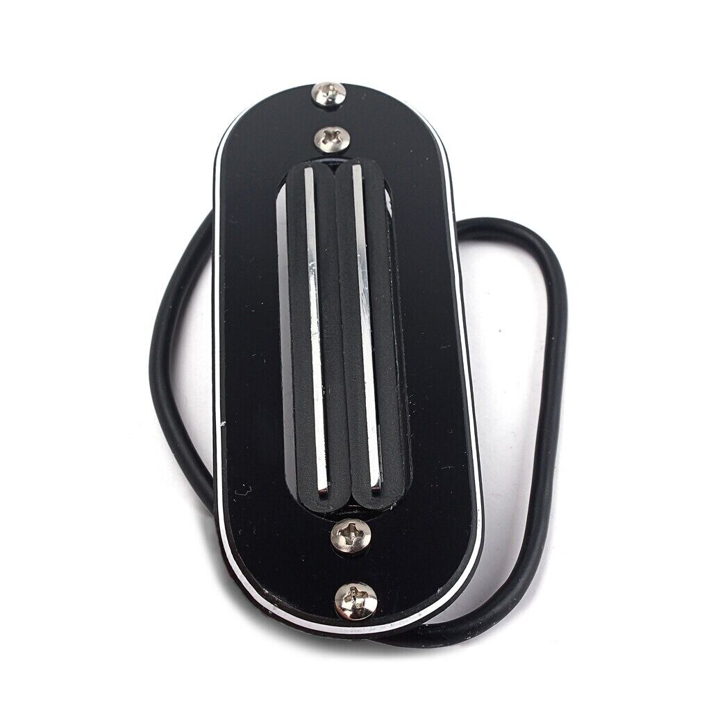 Dual Rail Humbucker Cigar Box Guitar Pickup in Black with Mounting Rin ...
